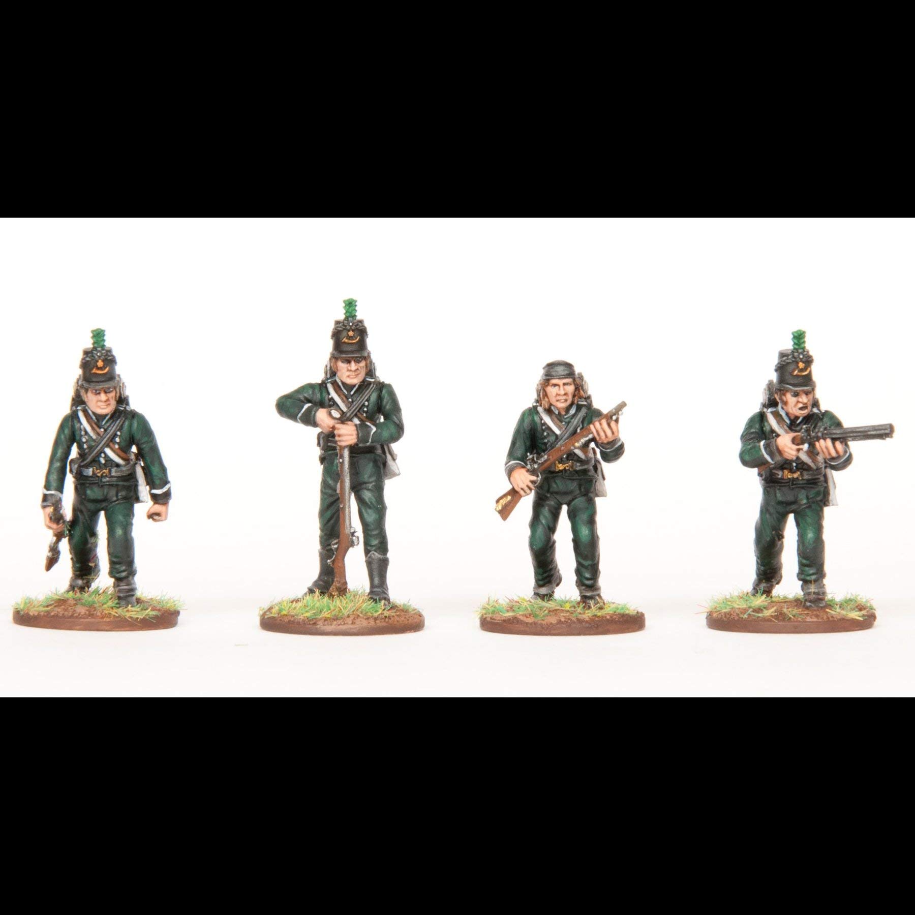 Napoleon's Wars: British Riflemen (32 Multi Part Hard Plastic 28mm Figures)