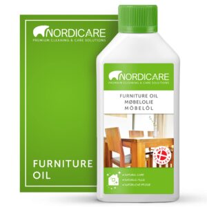 nordicare wood oil colorless - premium walnut oil, teak oil, wood oil furniture for oak, beech, teak, walnut, pine, larch - natural furniture wood oil - made in denmark - for indoor use (9.3 oz)