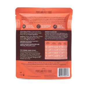 Portland Pet Food Company Tuxedo’s Chicken & Yams Wet Dog Food Pouches - Human-Grade, Gluten-Free Dog Food Toppers and Meals for Small, Medium and Large Breeds - Fresh Dog Food Made in the USA - 8-Pk