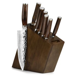 shun premier 8 piece knife block set