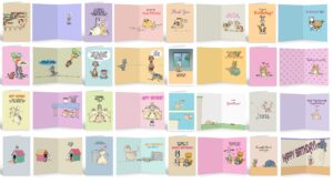 stonehouse collection funny all occasion greeting cards - boxed funny dog & cat cards assortment - birthday cards, thank you cards with greetings inside - bulk set for all occasion, 16 cards per box