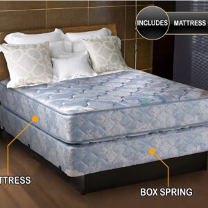 Dream Solutions USA DS USA Chiro Premier Double-Sided (Blue) Mattress Only with Mattress Protector Included - Sleep Support, Orthopedic, Innerspring coils, Long Lasting (Full XL 54"x80"x9")