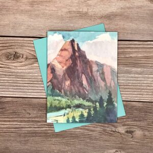 Watercolor Mountain Landscapes -12 card gift set - high-end luxury greeting cards, thank you cards, birthday card, all-occasion cards