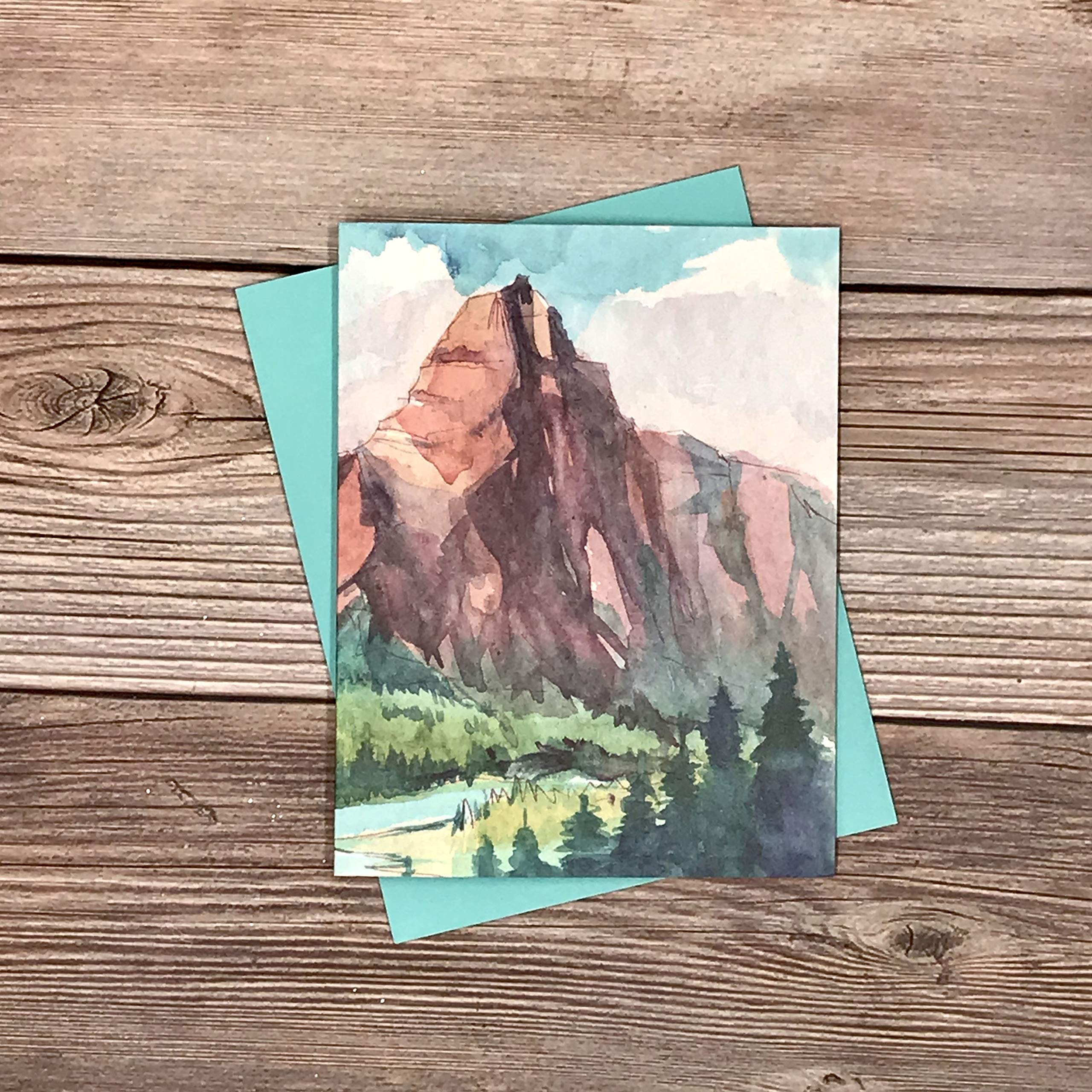 Watercolor Mountain Landscapes -12 card gift set - high-end luxury greeting cards, thank you cards, birthday card, all-occasion cards