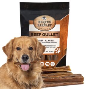 gullet sticks for dogs, all natural single ingredient beef jerky chews, healthy beef gullet sticks, naturally occurring glucosamine & chondroitin, can help joint function for puppies or senior dogs