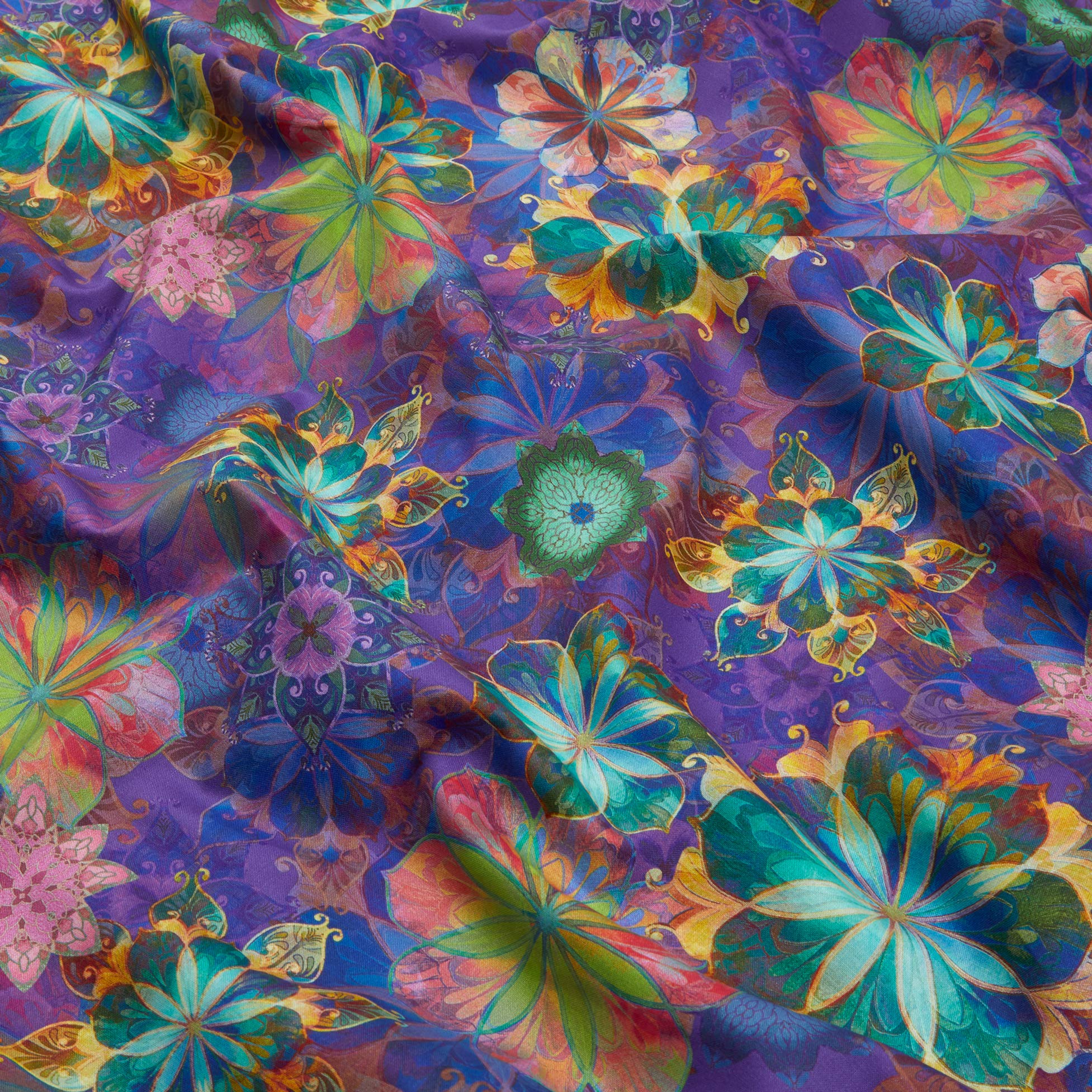 Kaufman Venice Large Flowers Jewel, Fabric by the Yard