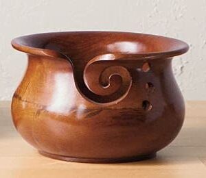 KAM Home Handmade Wooden Yarn Bowl | Handcrafted Sheesham Indian Rosewood (3)