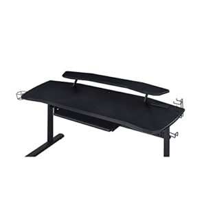 Acme Vildre Metal Frame Gaming Table with USB Port and LED Light in Black