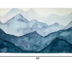 Levtex Home - Trail Mix Mountains - Rug/Carpet - 3 x 5 (36in. X 60in.) - Indigo, Blue, Charcoal, Grey and Cream - 100% Polyester - Woven Fabric Backing - Bedroom, Playroom, Family Room or Kids' Room