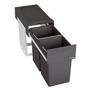 blanco 526376 botton ii 30/2 kitchen waste sorter container 30/2-526376, black, 48,2 x 25,1 x 40