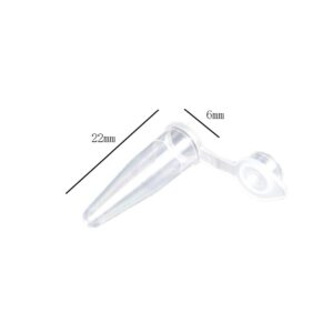 100 Pieces Microcentrifuge Tubes 0.2ml Microcentrifuge Tubes Mini Centrifuge Tubes Plastic Microcentrifuge Test Tubes with Attached Lid, Transparent