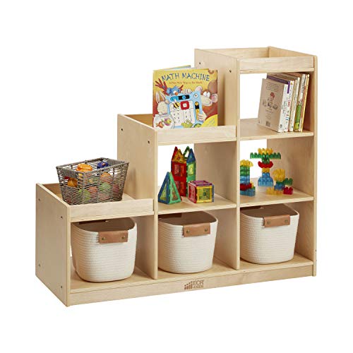 ECR4Kids 3-2-1 Cube Storage Cabinet, Display Shelf, Natural