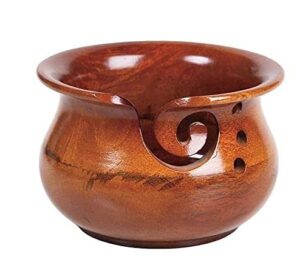 kam home handmade wooden yarn bowl | handcrafted sheesham indian rosewood (3)