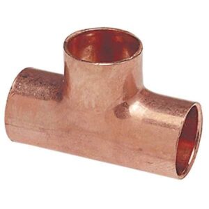 reducing tee,wrot copper,1/4"x1/4"x5/16"