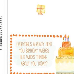 Red Door Inspirations Funny Belated Happy Birthday Card, 25 cards and envelopes (Belated Birthday - Humorous)