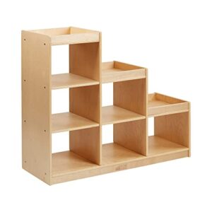 ecr4kids 3-2-1 cube storage cabinet, display shelf, natural