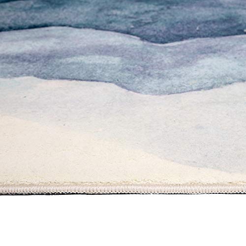 Levtex Home - Trail Mix Mountains - Rug/Carpet - 3 x 5 (36in. X 60in.) - Indigo, Blue, Charcoal, Grey and Cream - 100% Polyester - Woven Fabric Backing - Bedroom, Playroom, Family Room or Kids' Room