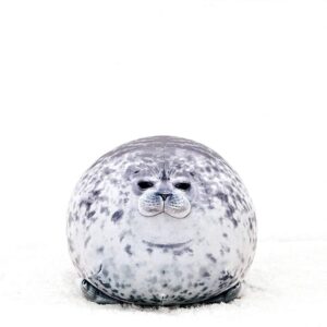 ETAOLINE Chubby Blob Seal Pillow Cute Seal Plush Toy Cotton Stuffed Animals (Small)