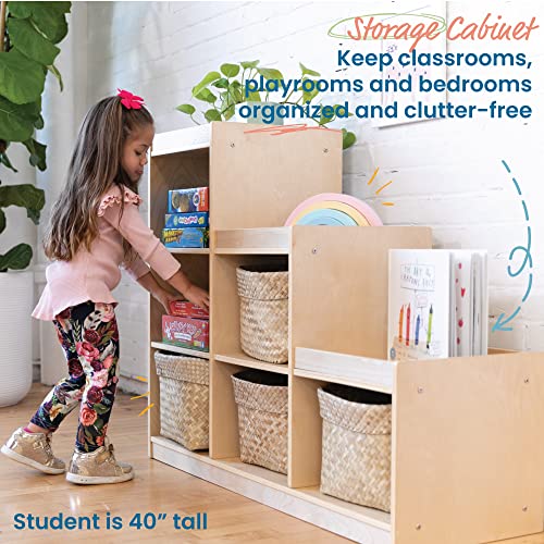 ECR4Kids 3-2-1 Cube Storage Cabinet, Display Shelf, Natural