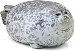 etaoline chubby blob seal pillow cute seal plush toy cotton stuffed animals (small)