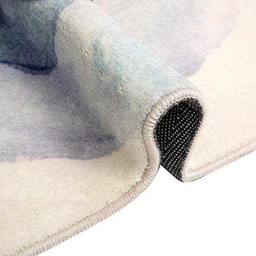 Levtex Home - Trail Mix Mountains - Rug/Carpet - 3 x 5 (36in. X 60in.) - Indigo, Blue, Charcoal, Grey and Cream - 100% Polyester - Woven Fabric Backing - Bedroom, Playroom, Family Room or Kids' Room