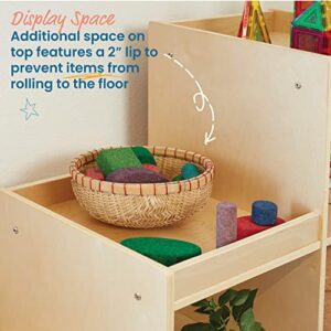 ECR4Kids 3-2-1 Cube Storage Cabinet, Display Shelf, Natural