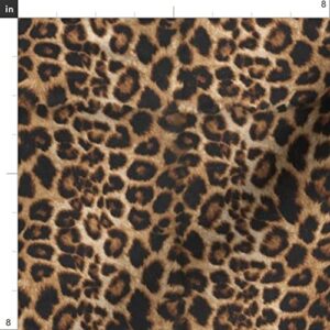 Spoonflower Fabric - Cheetah Leopard Brown Tan Printed on Petal Signature Cotton Fabric Fat Quarter - Sewing Quilting Apparel Crafts Decor