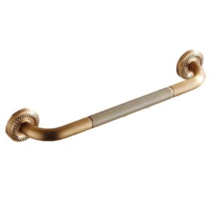 shower handicap grab bars for bathroom wall, stairway handrail,safety grab rails, grab bar,copper bath european antique ancient safety handle,bathtub,toilet, kitchen,with anti-slip grip (color : gold