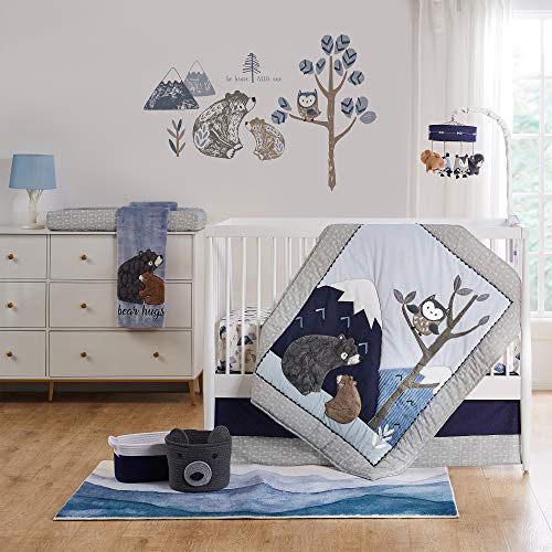 Levtex Home - Trail Mix Mountains - Rug/Carpet - 3 x 5 (36in. X 60in.) - Indigo, Blue, Charcoal, Grey and Cream - 100% Polyester - Woven Fabric Backing - Bedroom, Playroom, Family Room or Kids' Room