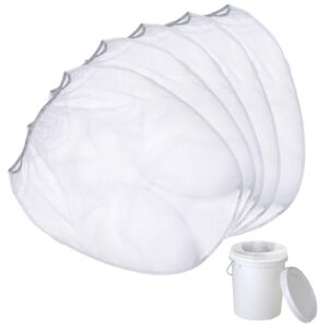 10 pack paint strainer bags paint filter bag 5 gallon paint strainer bags white fine mesh disposable bag filters with elastic drawstring top opening for 5 gallon bucket paint strainer