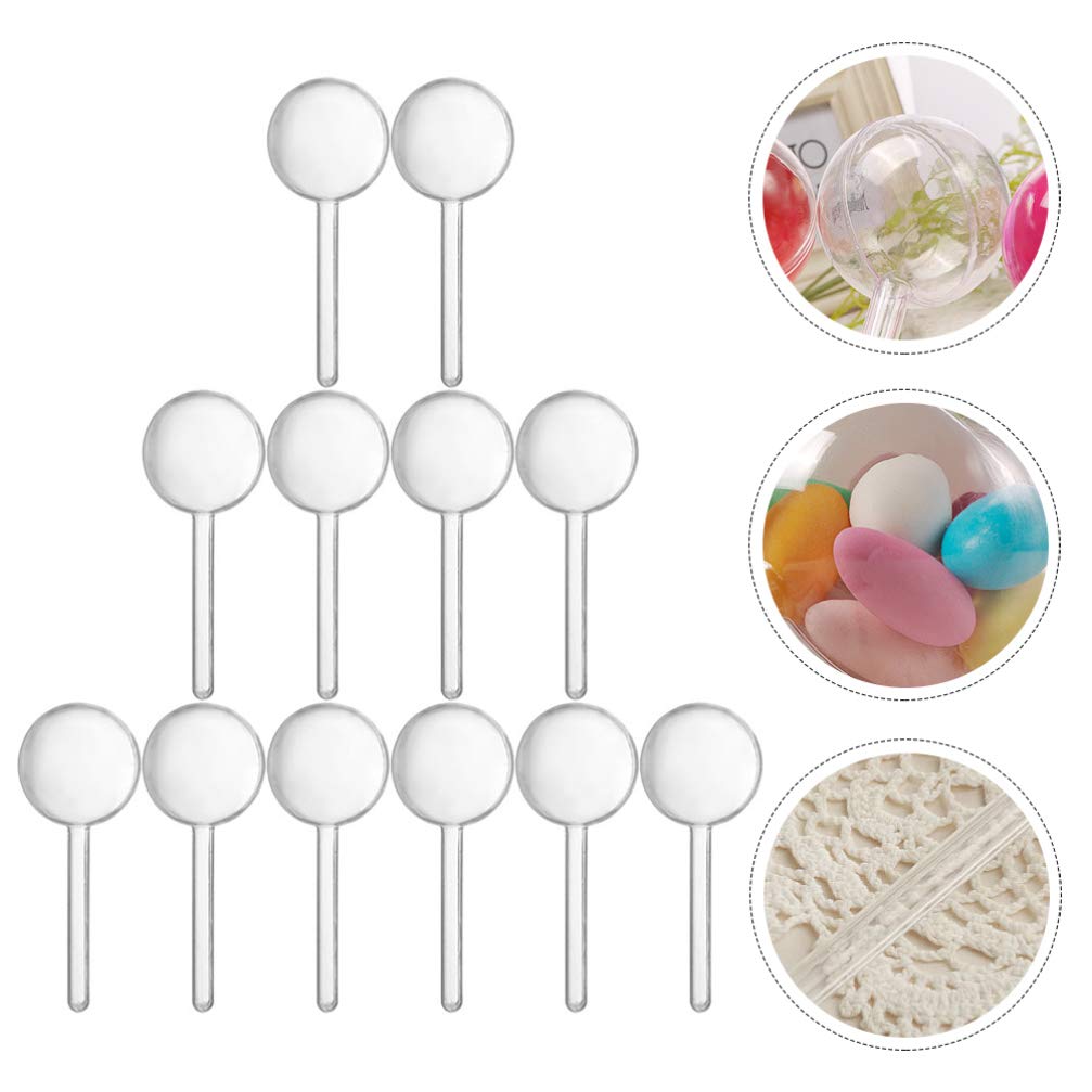 Amosfun 12Pcs Round Candy Case Lollipop Container Clear Plastic Bead Storage Containers Mini Storage Case Round Portable Empty Jewelry Ring Box Clear