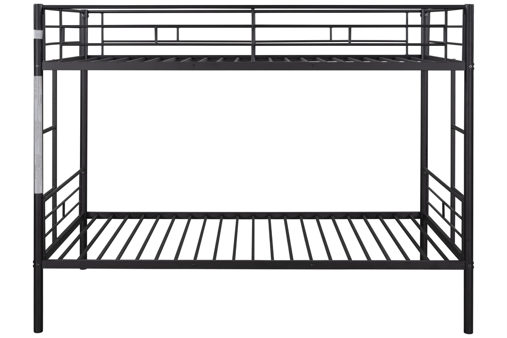 Metal Bunk Beds Twin Over Twin Heavy-Duty Bunk Bed Frame for Kids Boys Girls Teens, Black