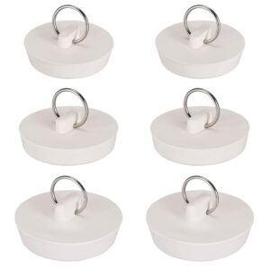 uxcell drain stopper, 3 sizes rubber sink stopper plug 43mm/47mm/51mm with hanging ring for bathtub kitchen and bathroom 1set (6 pieces)