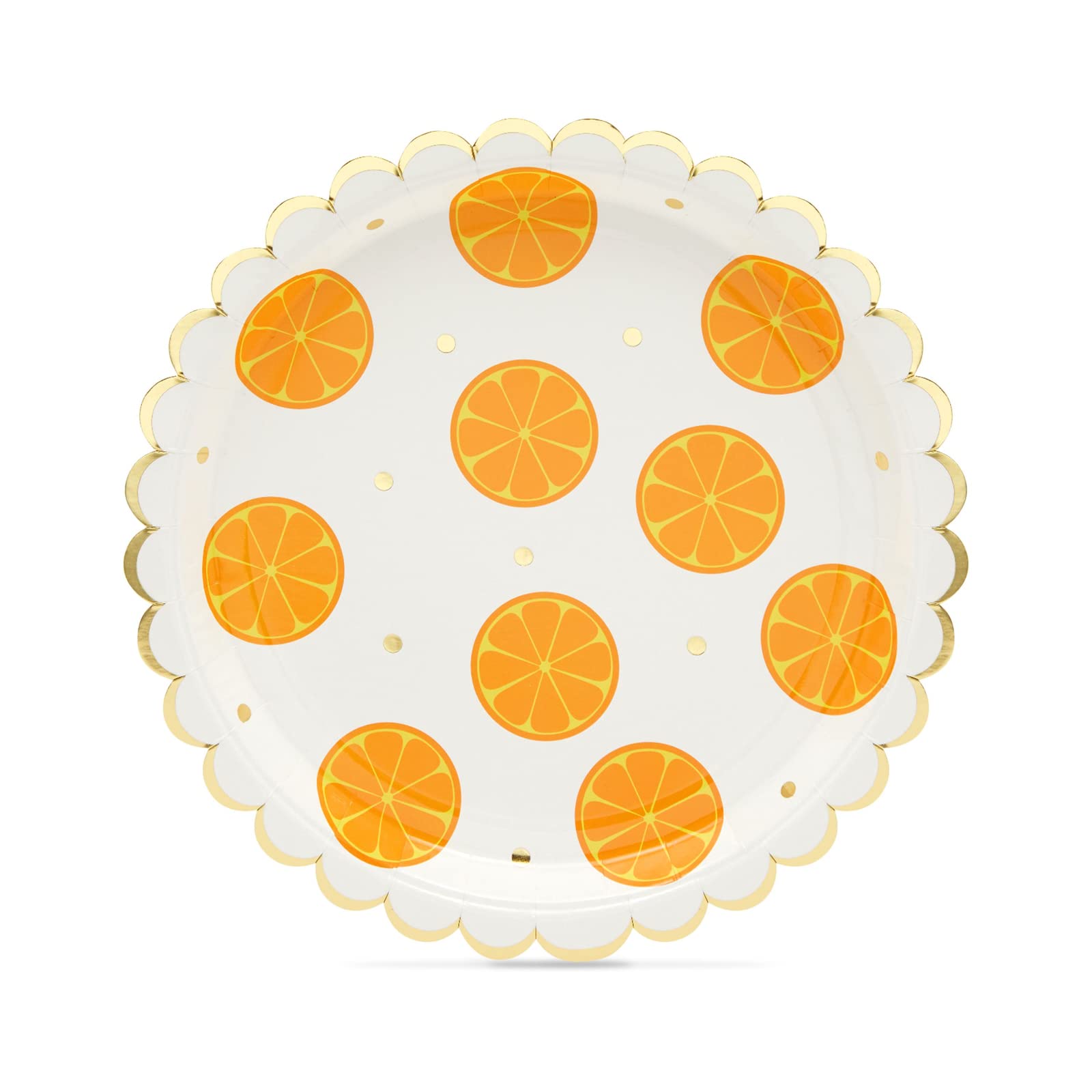 Sparkle and Bash Fruit Plates for Birthday Party, Summer Tutti Frutti Decorations (Serves 48, 9 In)