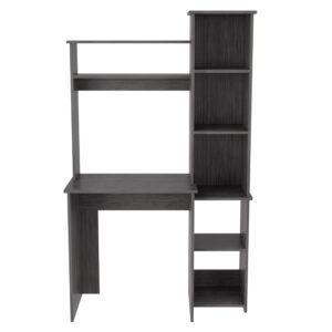 Tuhome Versalles Writing Desk, Two Superior Shelves, Bookshelf