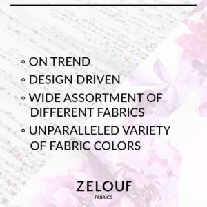 Zelouf Fabrics Laguna Scuba Knit, Black - 57/58" - Fabric by The Yard - Solid, Printed, and Novelty Fabrics Ideal for Sewing Garments, Wedding Dresses, Costumes, Tablecloths, Crafts, and DIY…