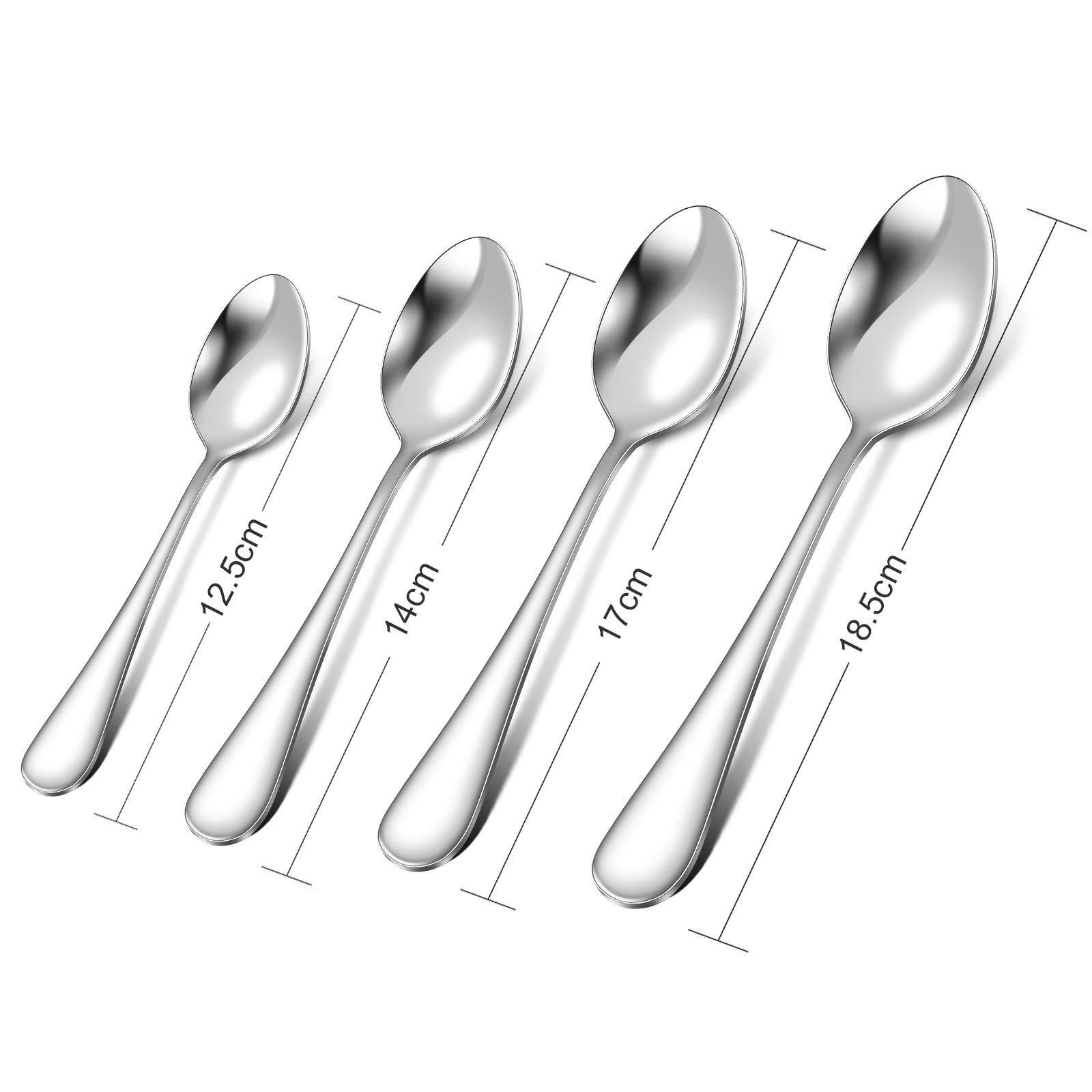 Personalized Custom tablespoon stainless steel，Custom Teaspoon stainless steel Engraved name ice cream Spoon Personalized Valentine's Day Easter Anniversary Wedding Gift (Silver)