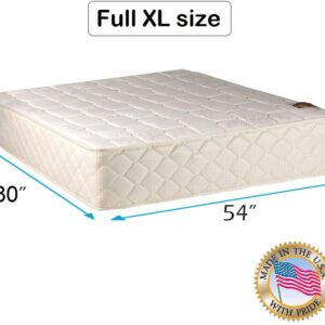 DS USA Grandeur Deluxe Medium Firm 2-Sided Mattress Only with Mattress Cover Protector Included - Good for Your Back, Fully Assembled, Luxury Height, Longlasting (Full XL 54"x80"x12")