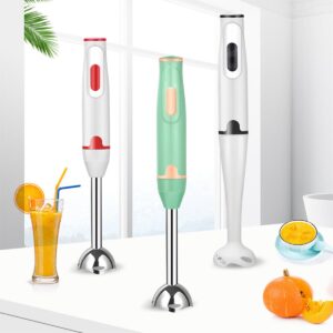 Immersion Blender, 2 Speed Electric, Hand Blender for Kitchen (White)