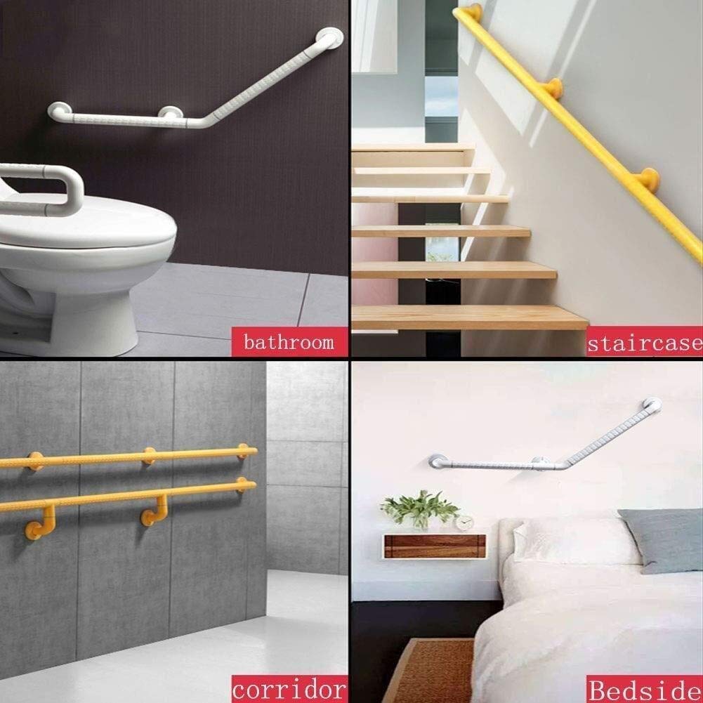 Shower Handicap Grab Bars for Bathroom Wall, Curved Support Grab Bar, Stainless Steel Safety Rail Bathtub Anti-slip Handrail Stairs Kitchen Auxiliary Straight Grab Bar Elderly Disabled Pregnant Women