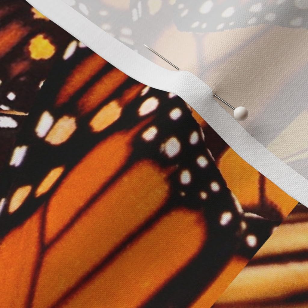 Spoonflower Fabric - Monarch Butterfly Orange Summer Wings Insect Printed on Petal Signature Cotton Fabric by The Yard - Sewing Quilting Apparel Crafts Decor