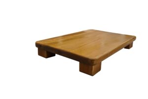 foot stool, 2" tall, poplar, (made in the usa) (2" tall sq legs, maple stain)