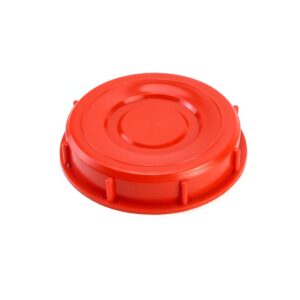 qwork ibc tote lid cover, 6.5" ibc tank water liquid tank cap for chemical, food, industries storage, red