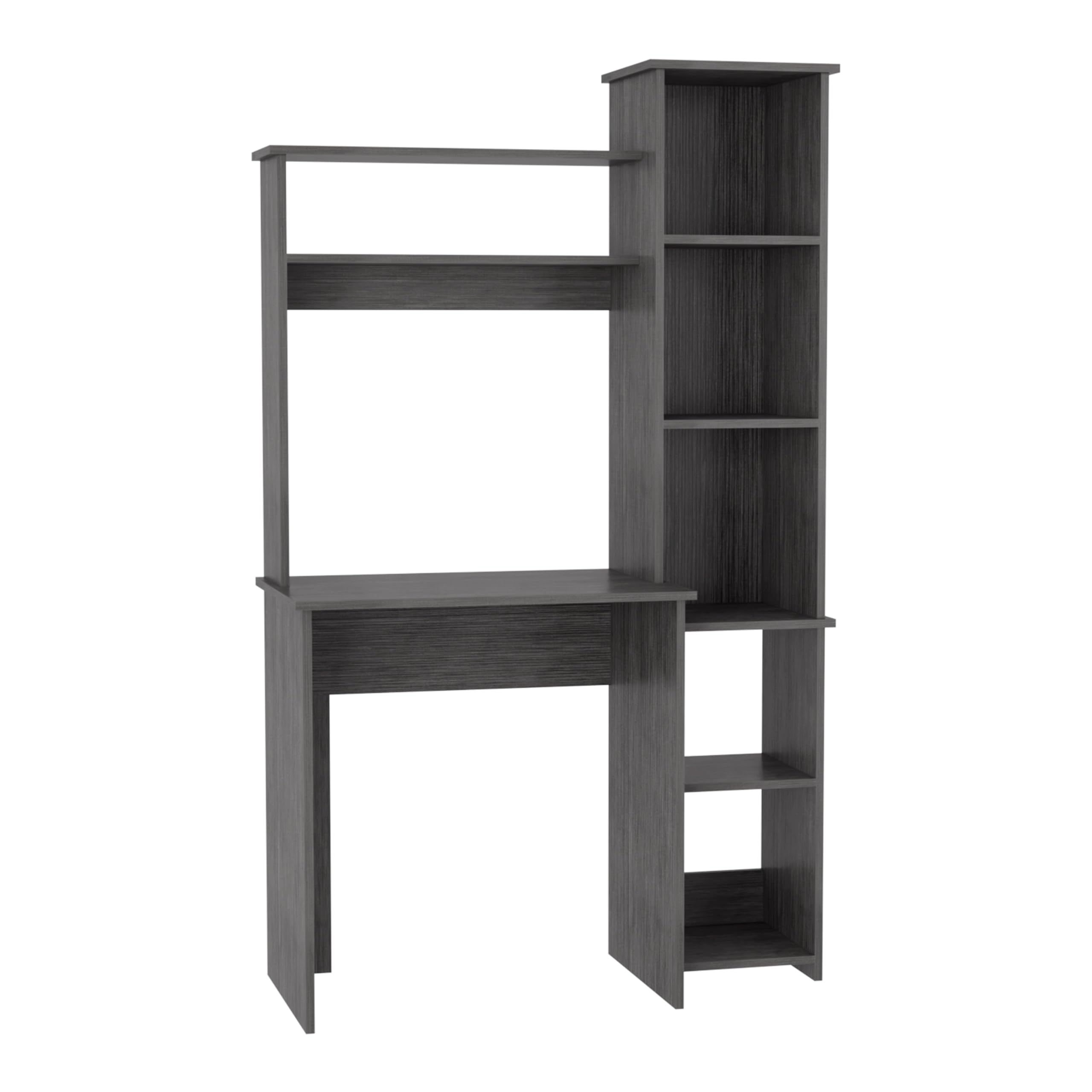 Tuhome Versalles Writing Desk, Two Superior Shelves, Bookshelf