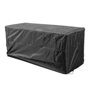 outdoor deck box cover 420d waterproof patio storage box cover outdoor deck box ottoman bench cover protects from outdoor rain wind and snow black 48"l x 24"w x 22"d