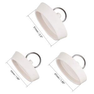 uxcell Drain Stopper, 3 Sizes Rubber Sink Stopper Plug 43mm/47mm/51mm with Hanging Ring for Bathtub Kitchen and Bathroom 1Set (3 Pieces)