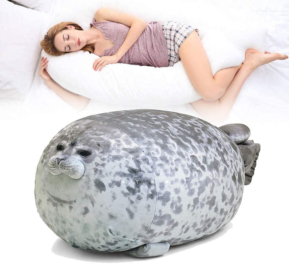 ETAOLINE Chubby Blob Seal Pillow Cute Seal Plush Toy Cotton Stuffed Animals (Small)