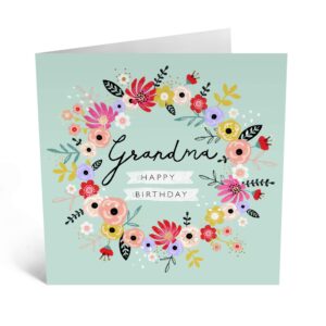 CENTRAL 23 Happy Mothers Day Card Grandma - Grandma Birthday Cards - 'Grandma, Happy Birthday' - Gift For Her Women Nana - Sweet Birthday Cards For Grandmother - Comes With Cute Stickers