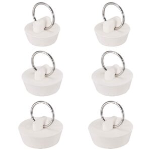 uxcell drain stopper, 3 sizes rubber sink stopper plug 23mm/26.5mm/29mm with hanging ring for bathtub kitchen and bathroom 1set (6 pieces)