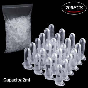 Ackers Science 250Pcs 2.0ml Polypropylene Graduated Microcentrifuge Tubes with Snap Cap,Natural